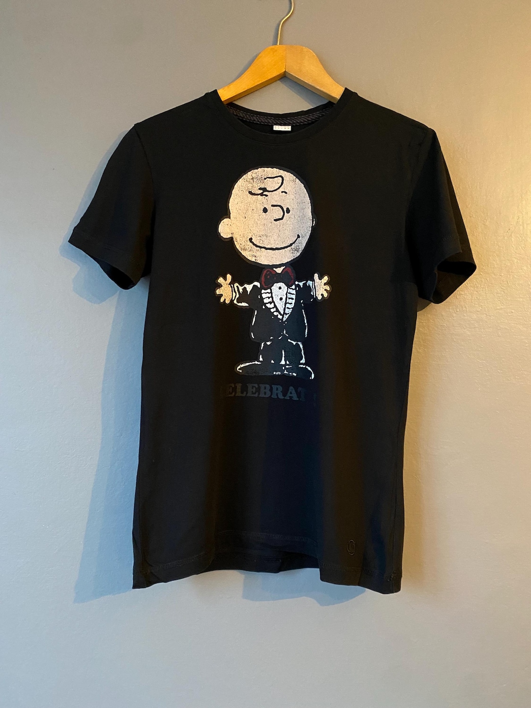 Peanuts X S.oliver Charlie Brown Tuxedo Graphic T-shirt Black Celebrate ...