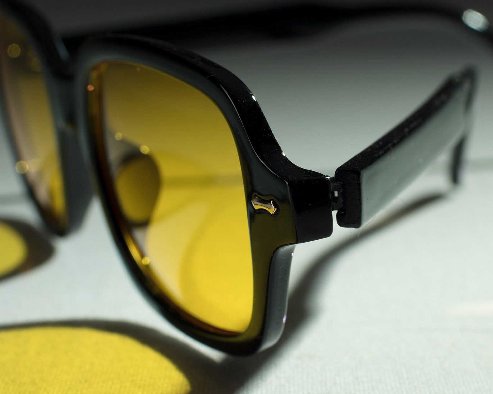 Square Driving Vintage Sunglasses 70s Yellow Blocker Lense - Etsy