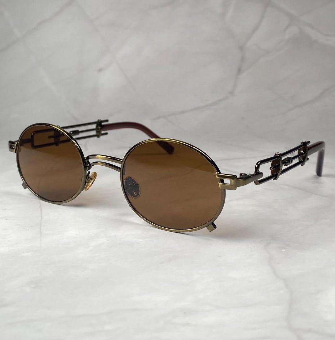 Brown Vampire Steampunk Sunglasses 1910s Bronze Plastic Frame Small ...