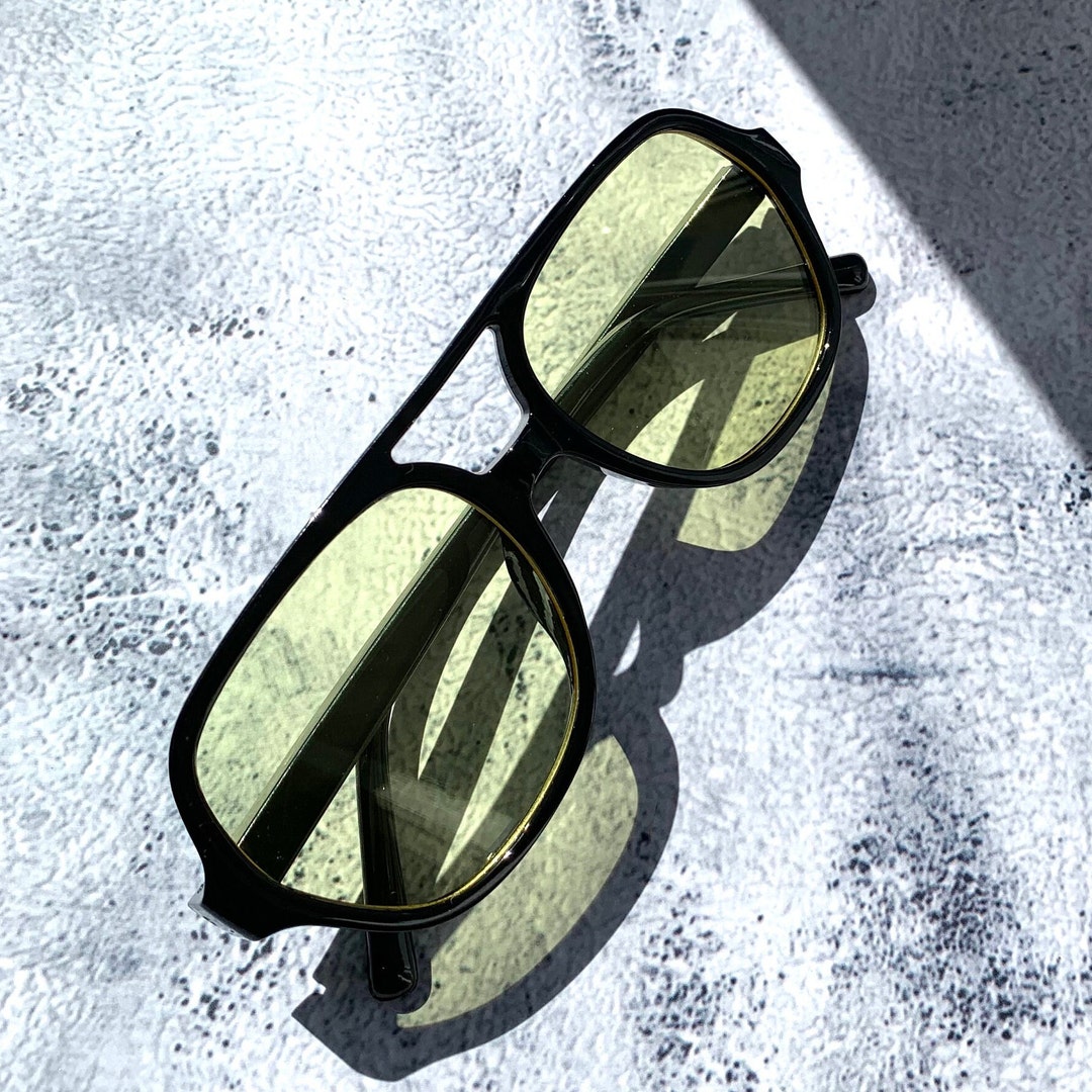 Blocker Lense Driving Sunglasses 70s Yellow Night Vision Shades Black ...