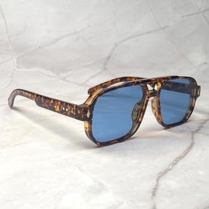 Aqua Blue Aviator Festival Sunglasses 70s Women Men Summer Shades ...