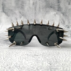 Black Spiked Steampunk Shades Rave Festival Sunglasses Cyberpunk ...