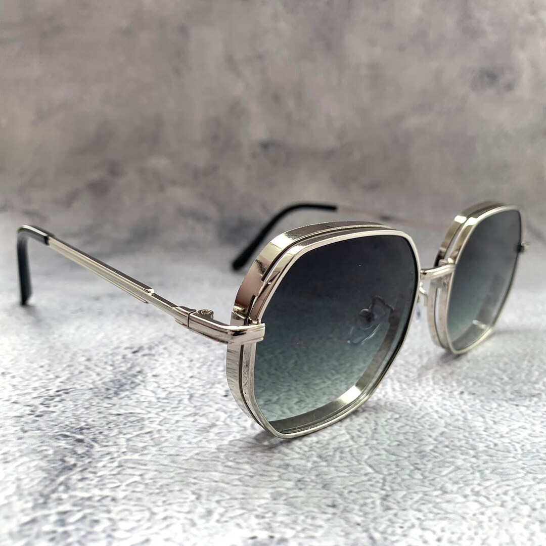 Unique Design Green Aviators Ombre Lense Octagonal 70s Pilot Shades ...