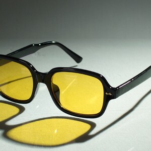 Blocker Lense Driving Sunglasses 70s Yellow Night Vision Shades Black ...