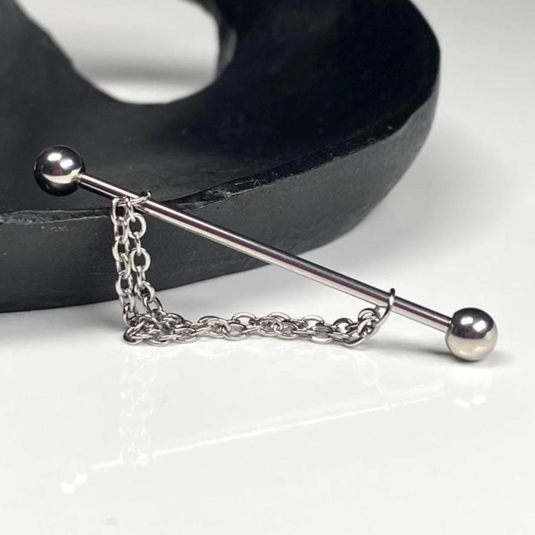 Industrial Stainless Steel Scaffold Piercing With Double Chain - Etsy