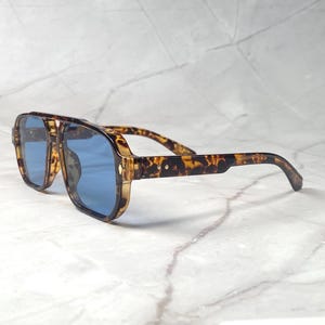 Aqua Blue Aviator Festival Sunglasses 70s Women Men Summer Shades ...