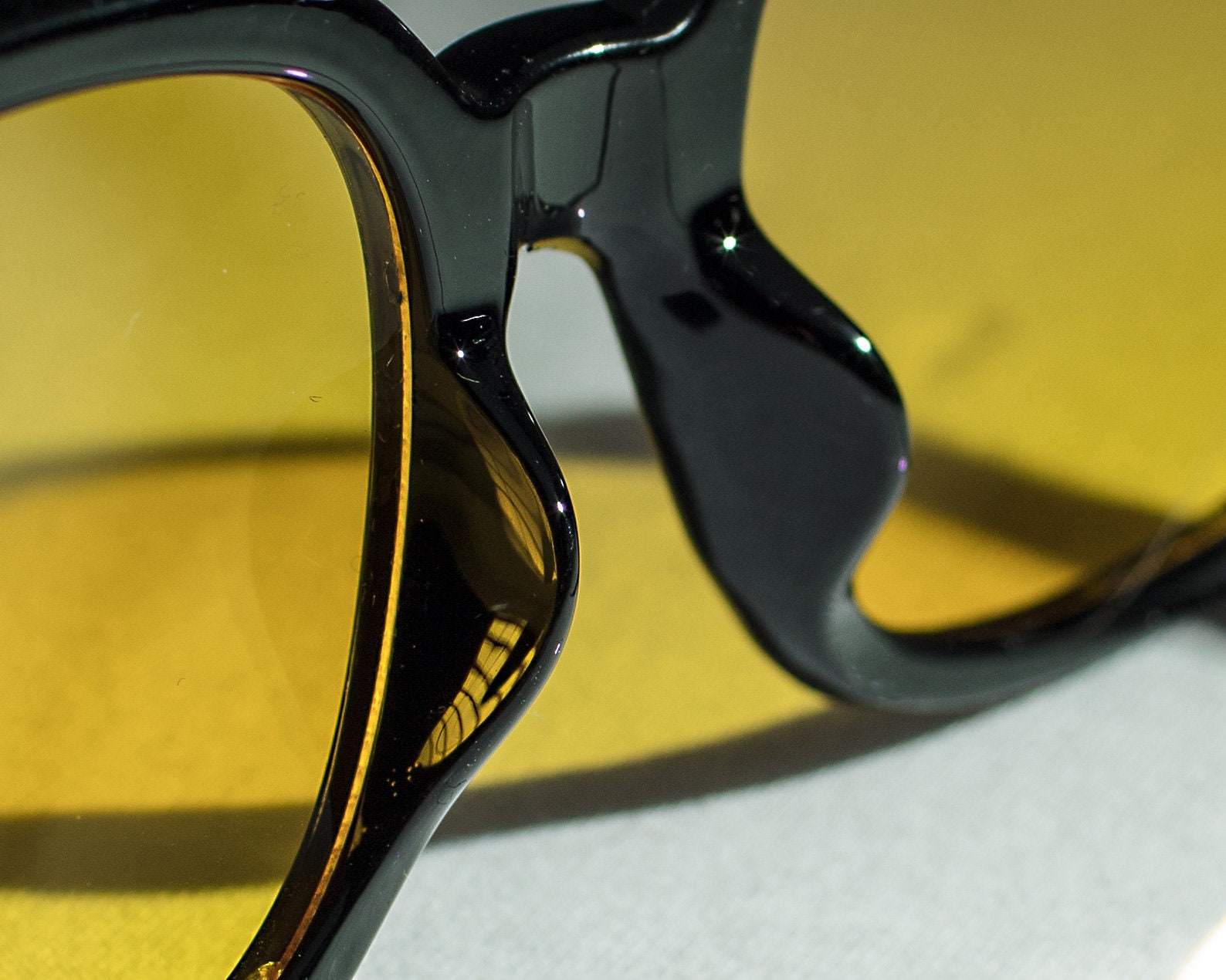 Square Driving Vintage Sunglasses 70s Yellow Blocker Lense - Etsy