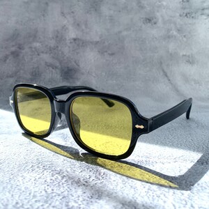 Blocker Lense Driving Sunglasses 70s Yellow Night Vision Shades Black ...