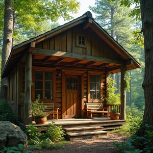 18'×24' DIY Cabin Blueprint PDF | Rustic‑modern Cabin Build Plan With ...