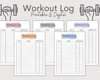 Onenote Workout Template - Etsy