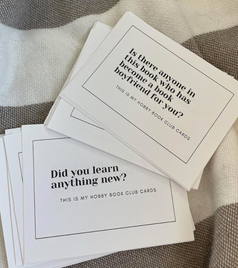 Book Club Cards - Etsy