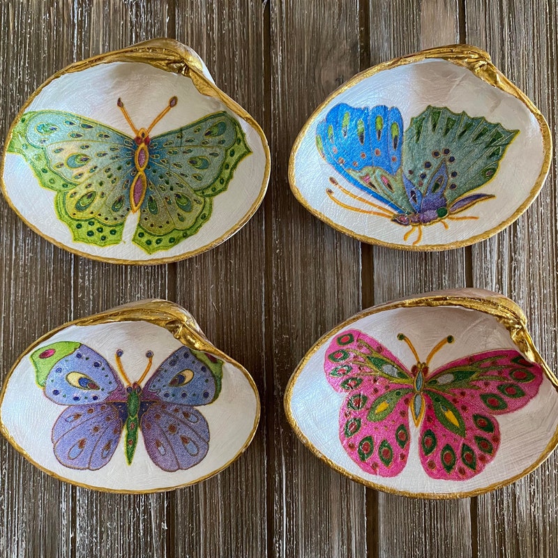 Painted Clam Shells - Etsy