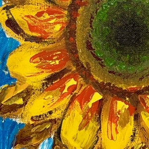 Sunflower Original Artwork Finding Joy Acrylic on Canvas Signed - Etsy