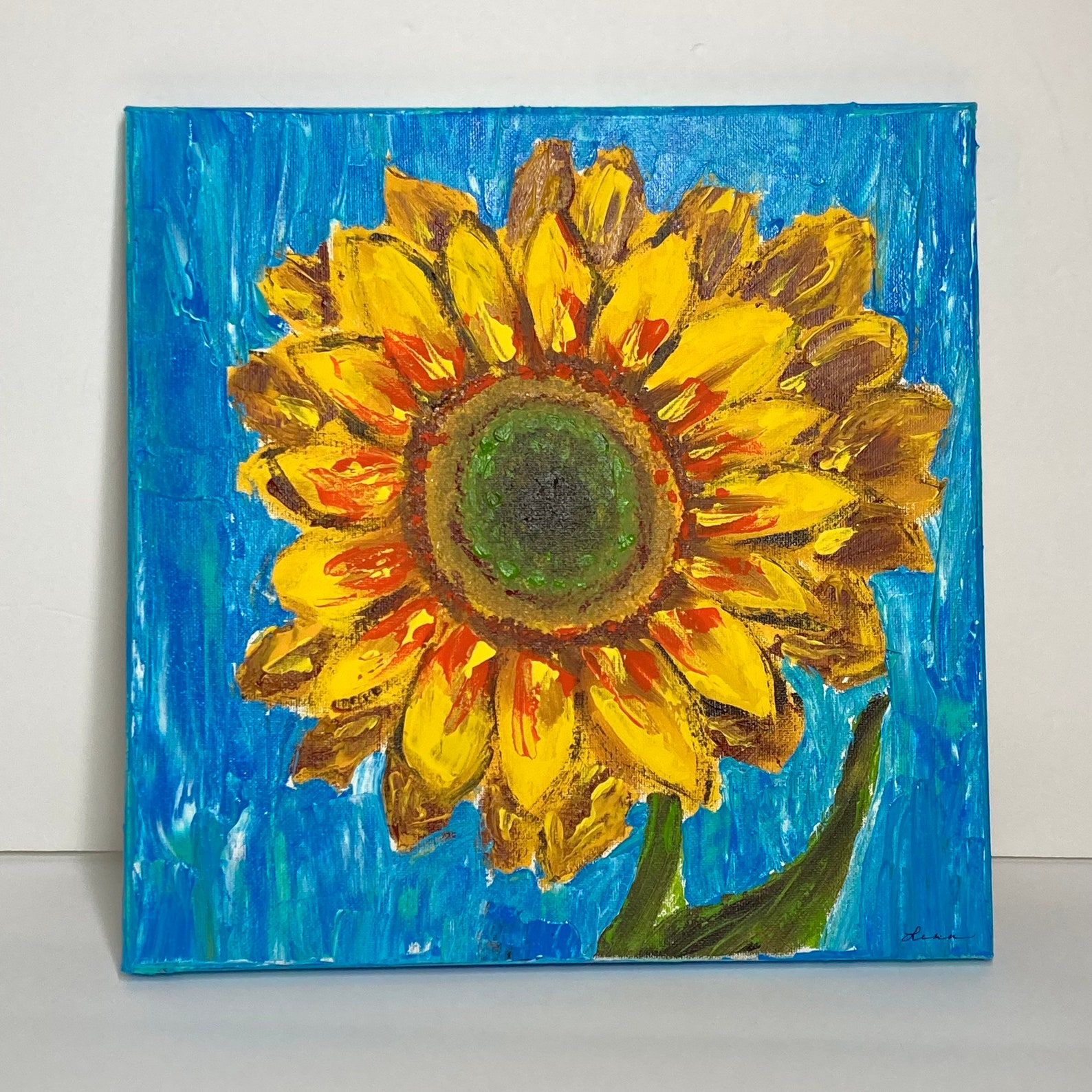 Sunflower Original Artwork Finding Joy Acrylic on Canvas Signed - Etsy