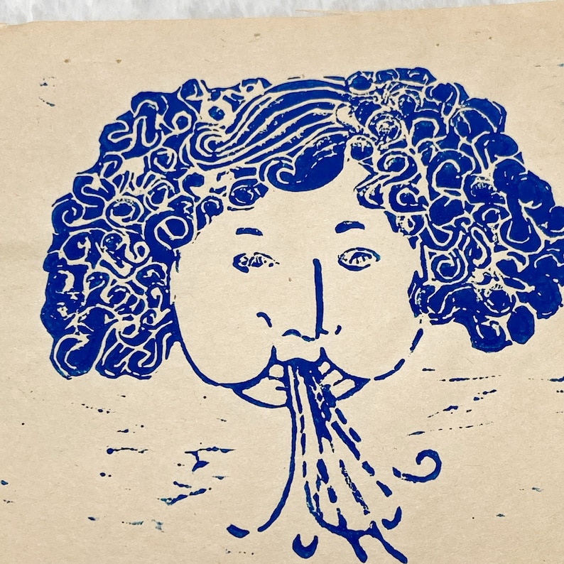 Vintage Linocut Original Block Print Artwork Limited Edition - Etsy