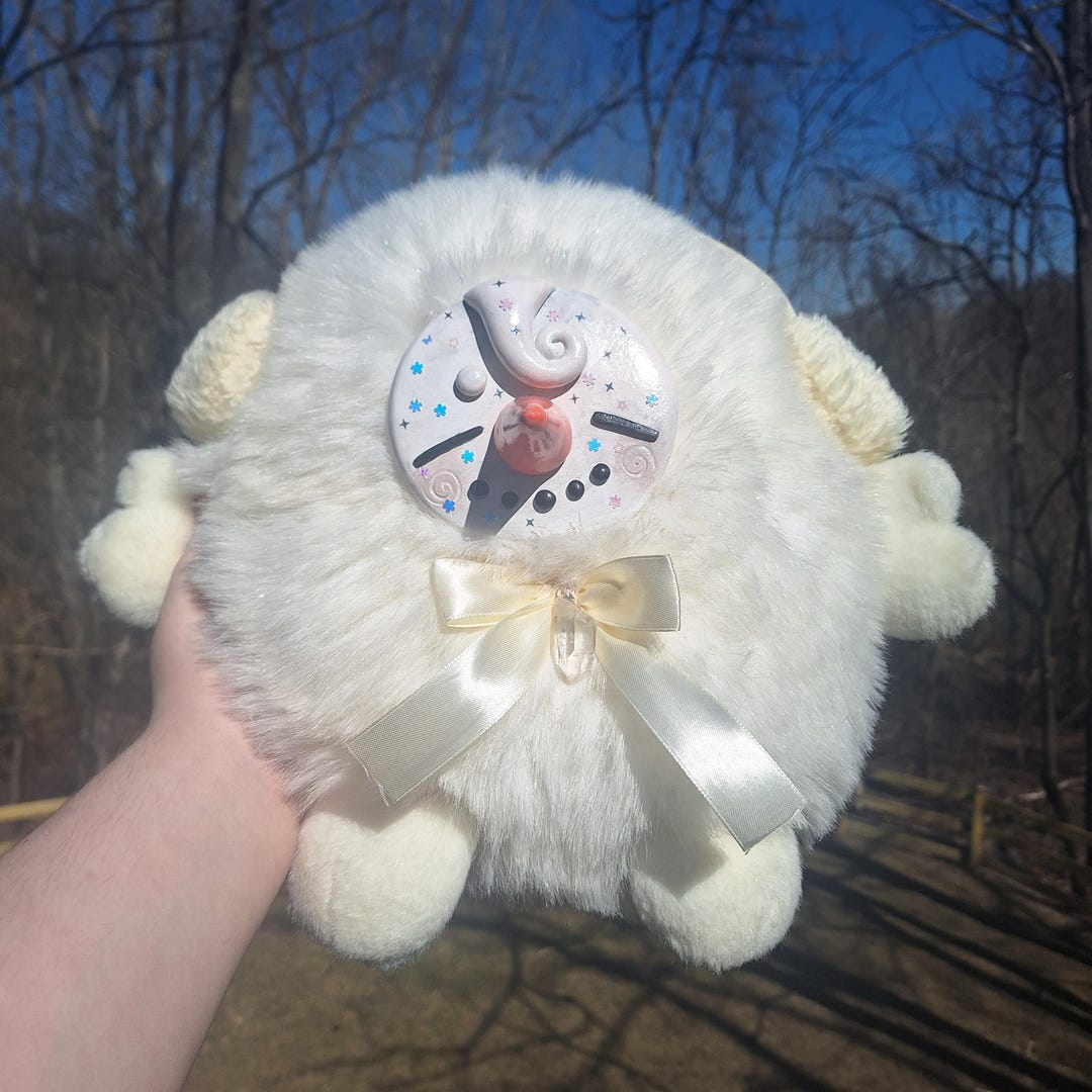 Snowy the Snowball! Clayfaceplush Ooak Plush Artdoll Kawaii ...