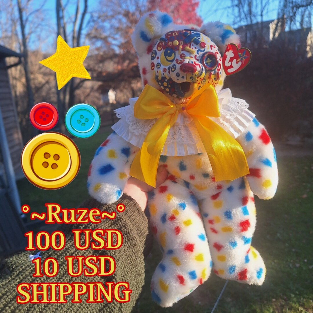 RUZE Bear Teddy Shaker Autism Toy Stim Bells Clowncore Jester - Etsy