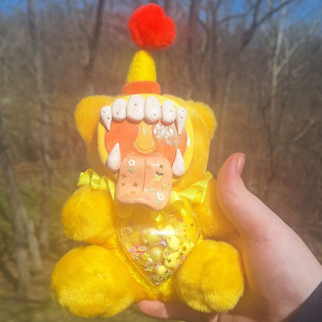 Crunch the Mouth Faced Yellow Bear, Clayfaceplush Oddcore Clowncore ...