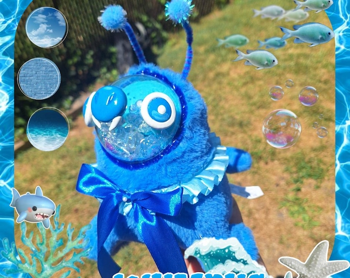 Wumpus the Alien Walrus!- Handmade Kawaii Stim Toy Shaker Ornament Art ...