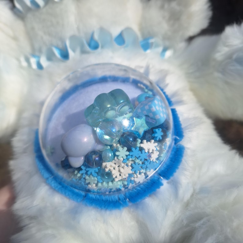 Finn the Seal Bear, Ooak Plush Handmade Art Doll Teddy Blue Autism ...