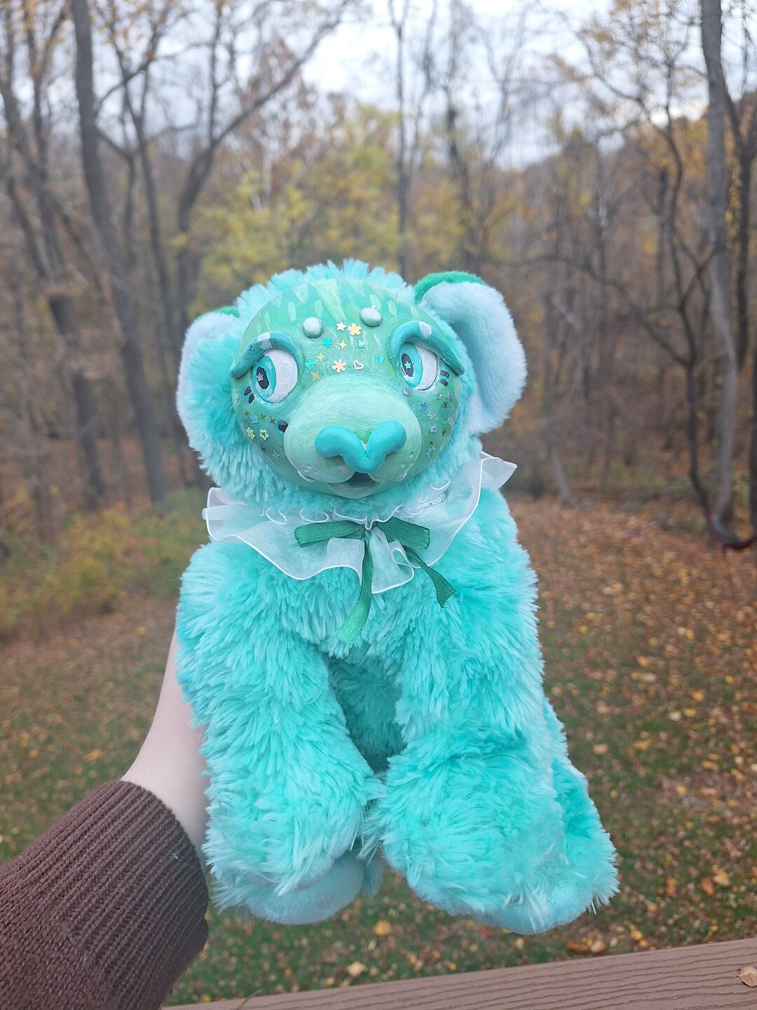 Rio the Teal/green Tiger, Shaker Autism Stim Clayfaceplush Cute Kawaii ...