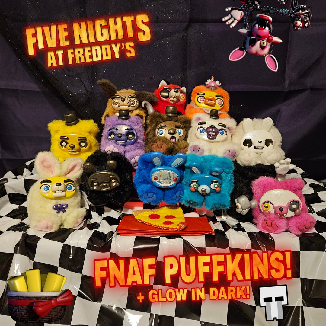 FNAF PUFFKINS- Vintage Handmade Kawaii 90s 80s Y2k Fivenightsatfreddys ...