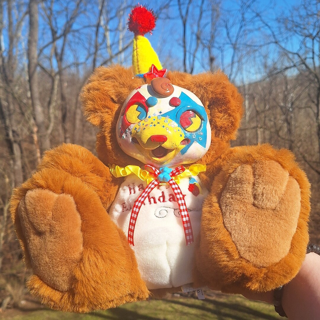 Bombo the Clowncore Bear, Clowncore Clown Ooak Plush Art Doll Oddcore ...