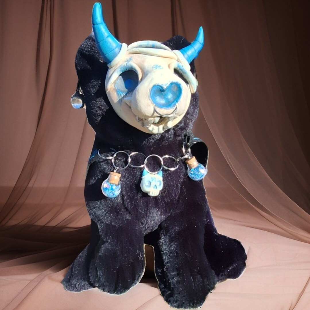 Hades the Underworld Panther, Ooak Doll Art Clayfaceplush Sculpture ...