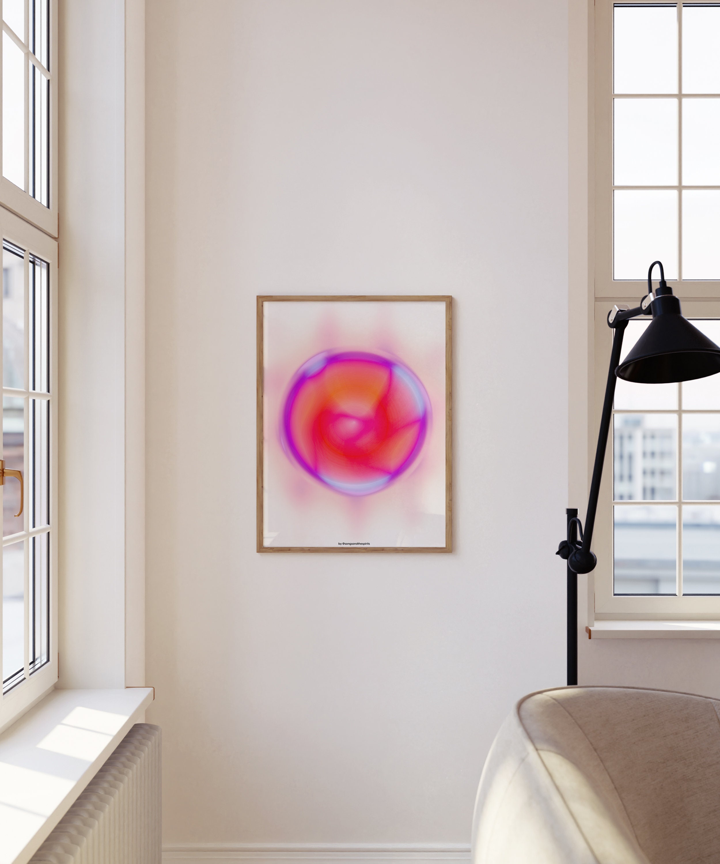 Aura Poster Spiritual Wall Art Gradient Print Angel - Etsy