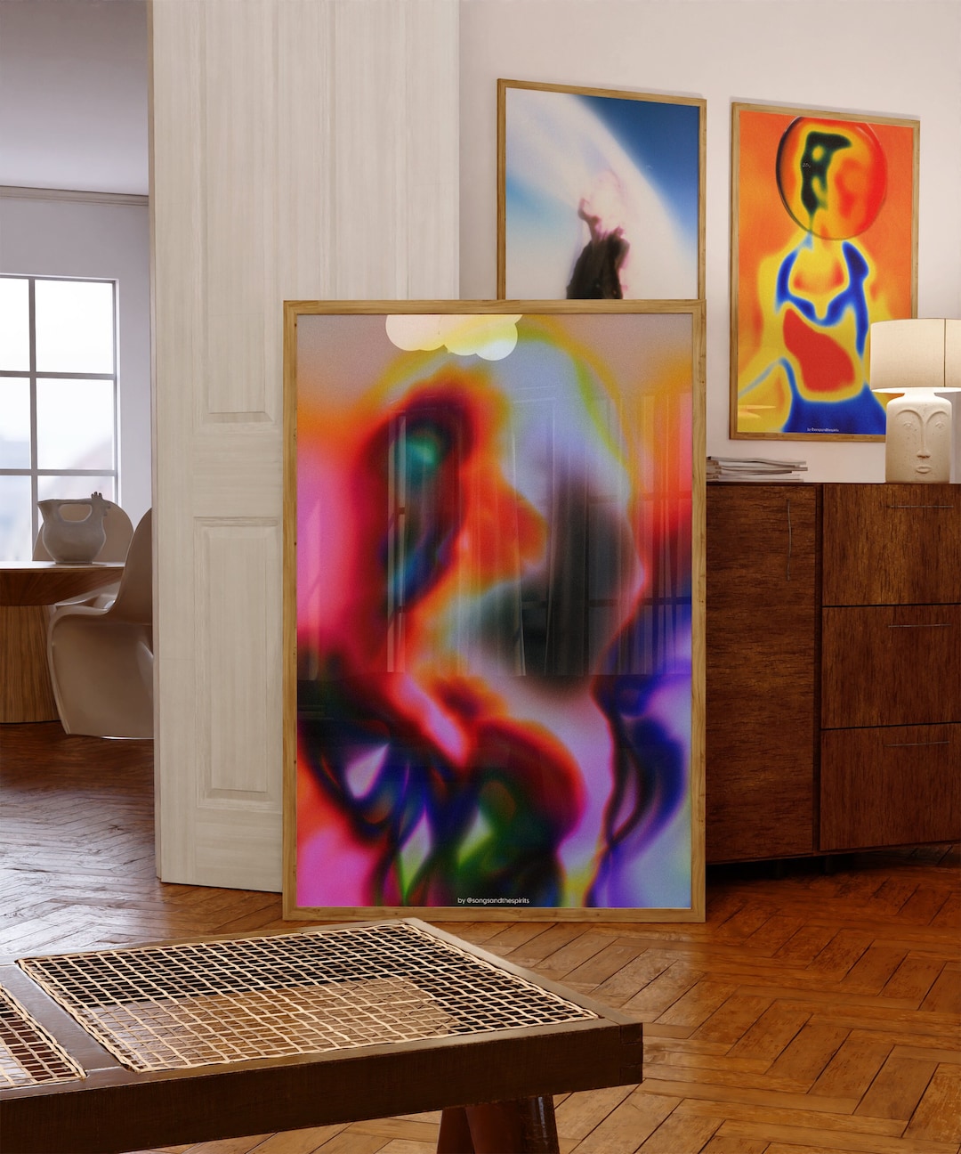 Abstract Wall Art, "awakening of the Past" Art by Songs and the Spirits ...