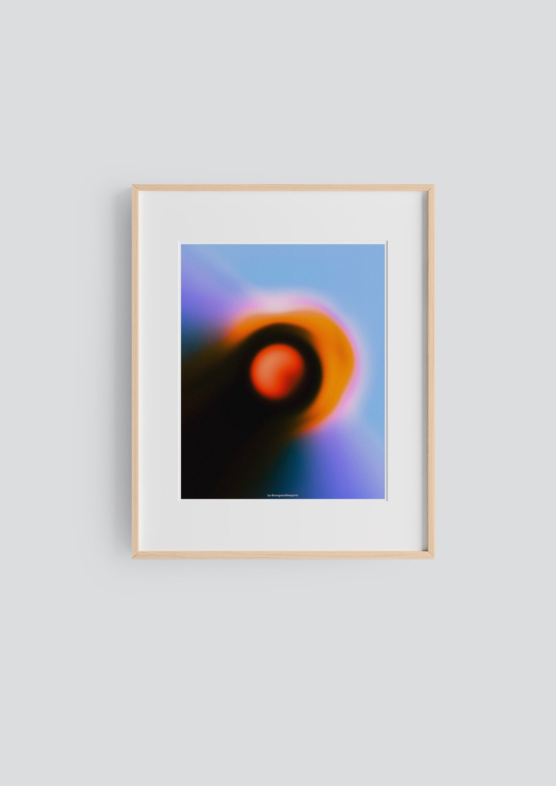 Abstract Aura Art Print: Retro Gradient Orb Poster - Etsy