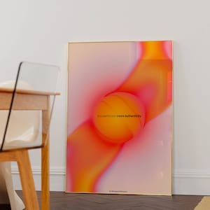 Less Perfection More Authenticity Poster, Affirmation Poster, 70s ...