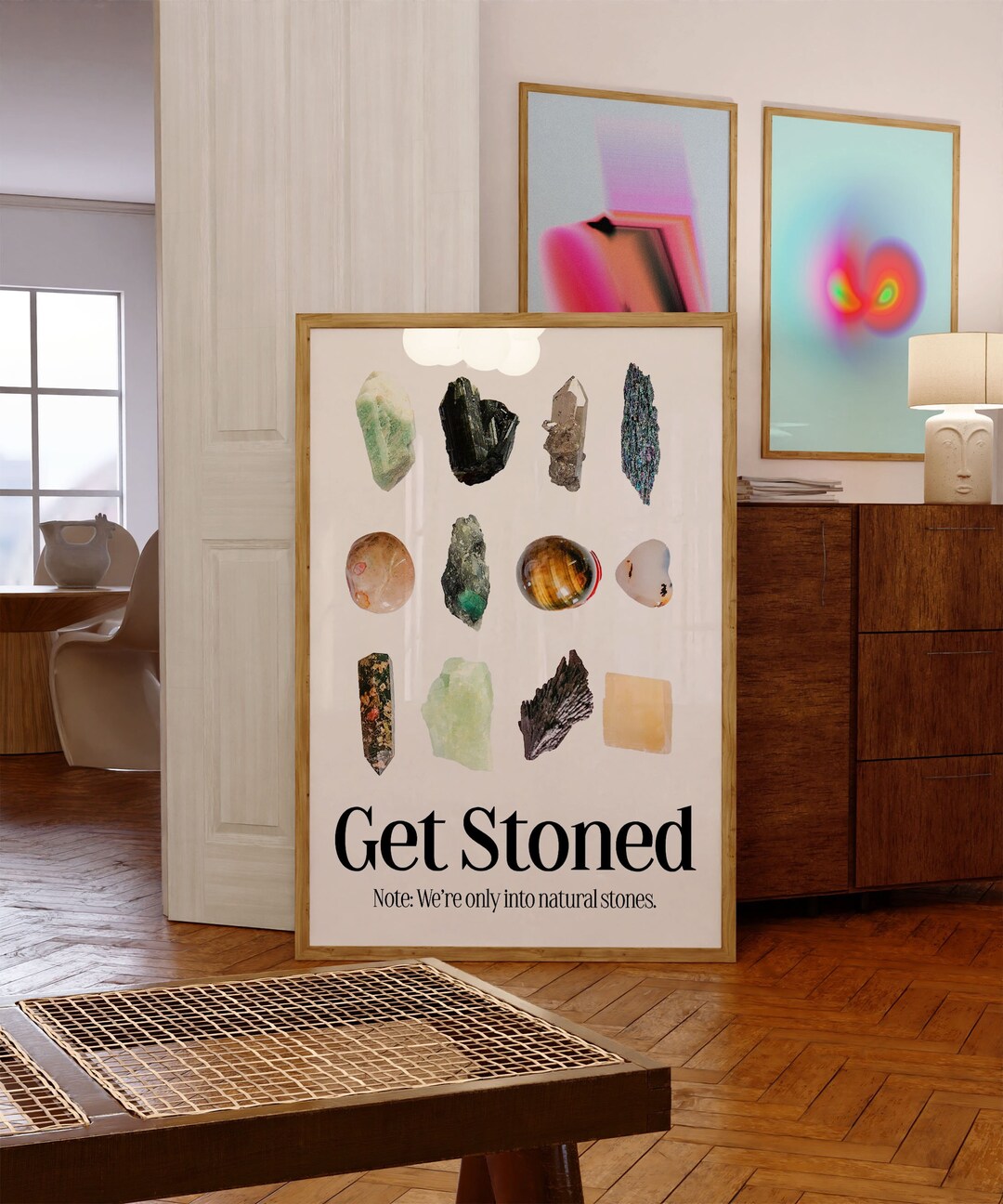 Vintage Crystals and Minerals Poster: Geology Wall Art (digital ...