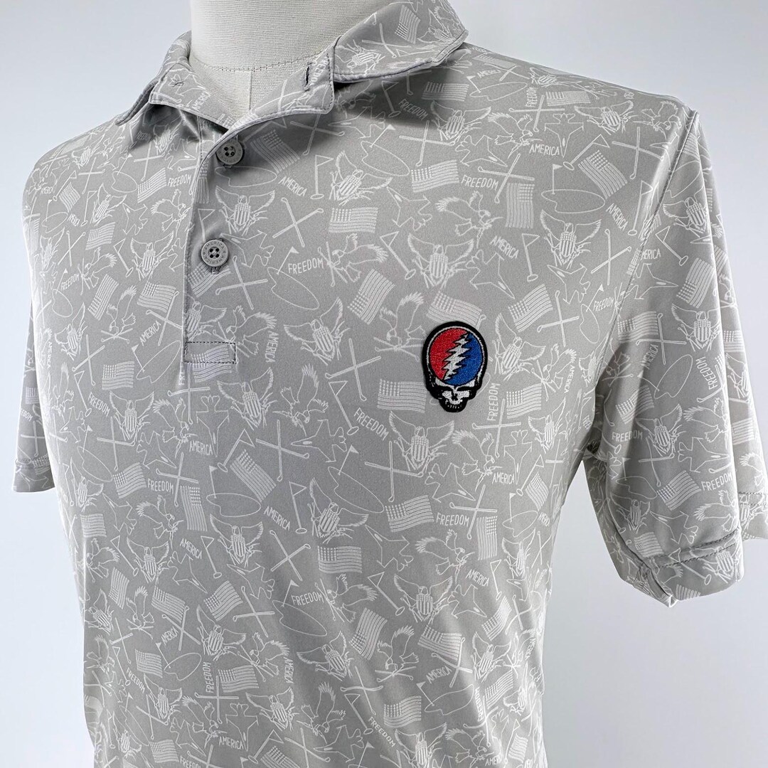 Grateful Dead Steal Your Face Puma Volition USA Golf Polo (M) - Etsy