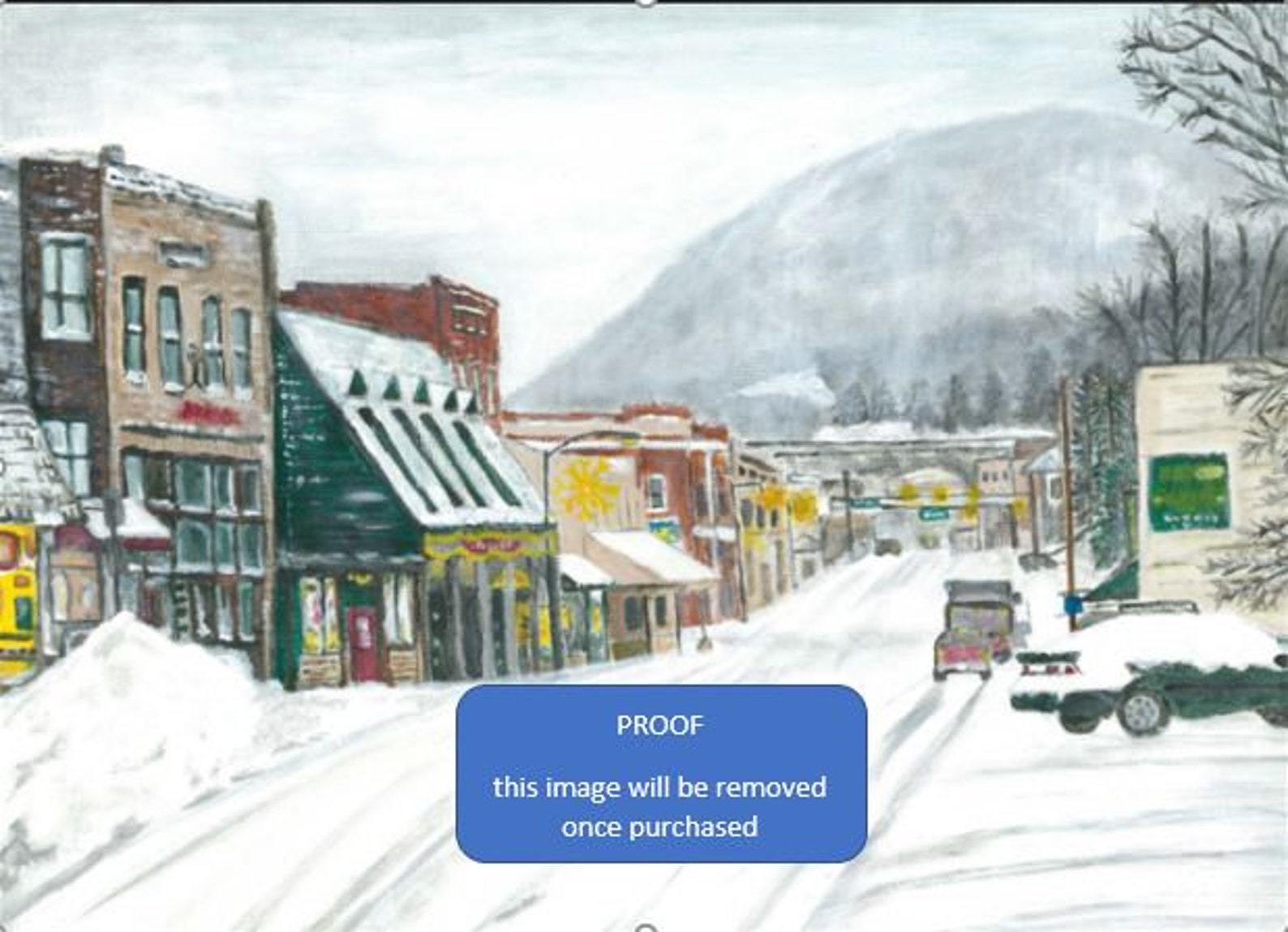 Snowy King Street in Boone Print - Etsy