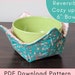 Reversible Soup Bowl Cozy Pattern for 6" Bowl (PDF Printable) - Etsy