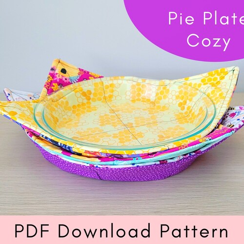 Reversible Pie Plate Cozy Printable Sewing Pattern and - Etsy
