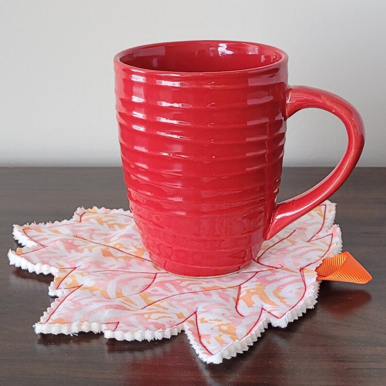 Reversible Leaf Shaped Coasters Printable Sewing Pattern and | Etsy