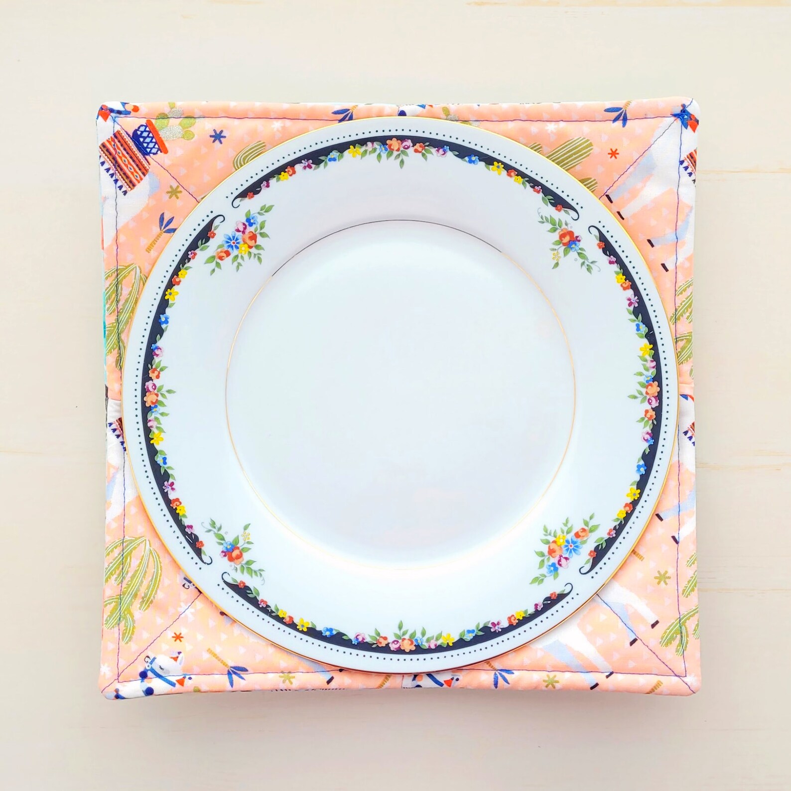 Reversible Dinner Plate Cozy Printable Sewing Pattern and Tutorial ...