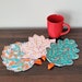 Reversible Leaf Shaped Coasters Printable Sewing Pattern and Tutorial ...