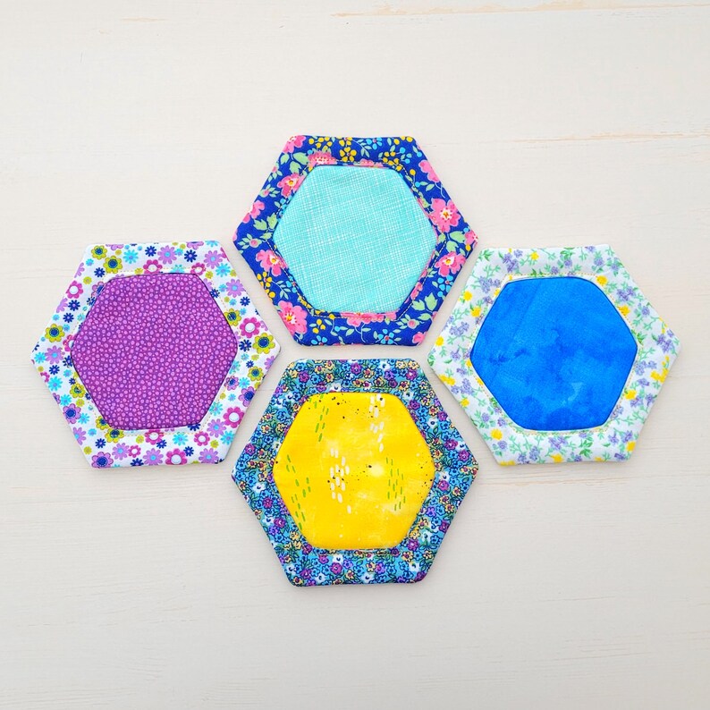 Hexagon Coaster Printable Sewing Pattern and Tutorial PDF - Etsy