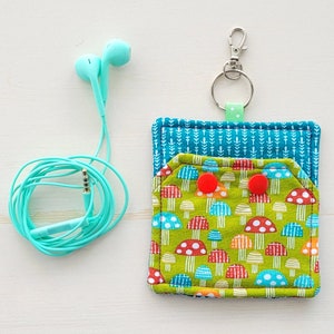 Earbud Pouch Keychain Printable Sewing Pattern and Tutorial - PDF ...