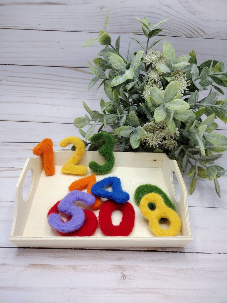 Felt Number Set Educational Waldorf Toys Colorful Numbers - Etsy