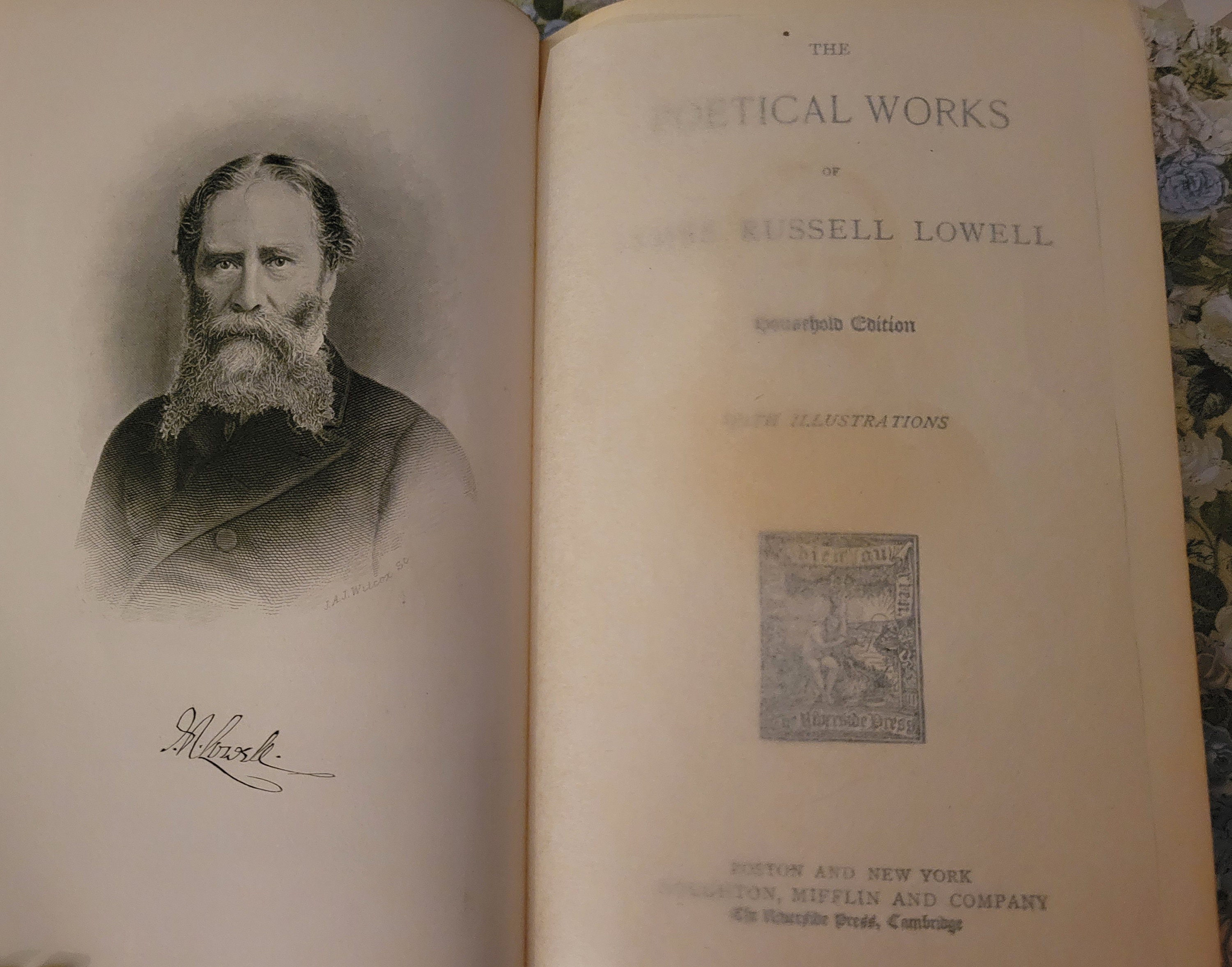 Lowells Poems Vintage Book 1848 Through 1890 James Russell Lowell ...