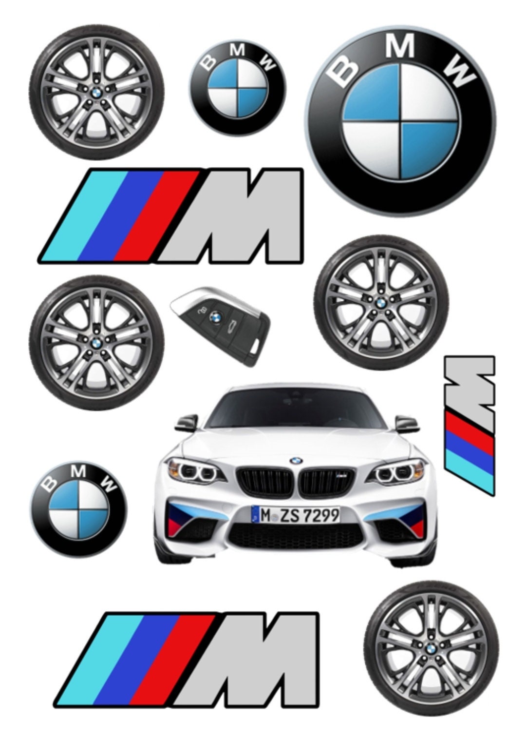 Edible BMW Cake Toppers on Icing Sheet Size A4 - Etsy UK