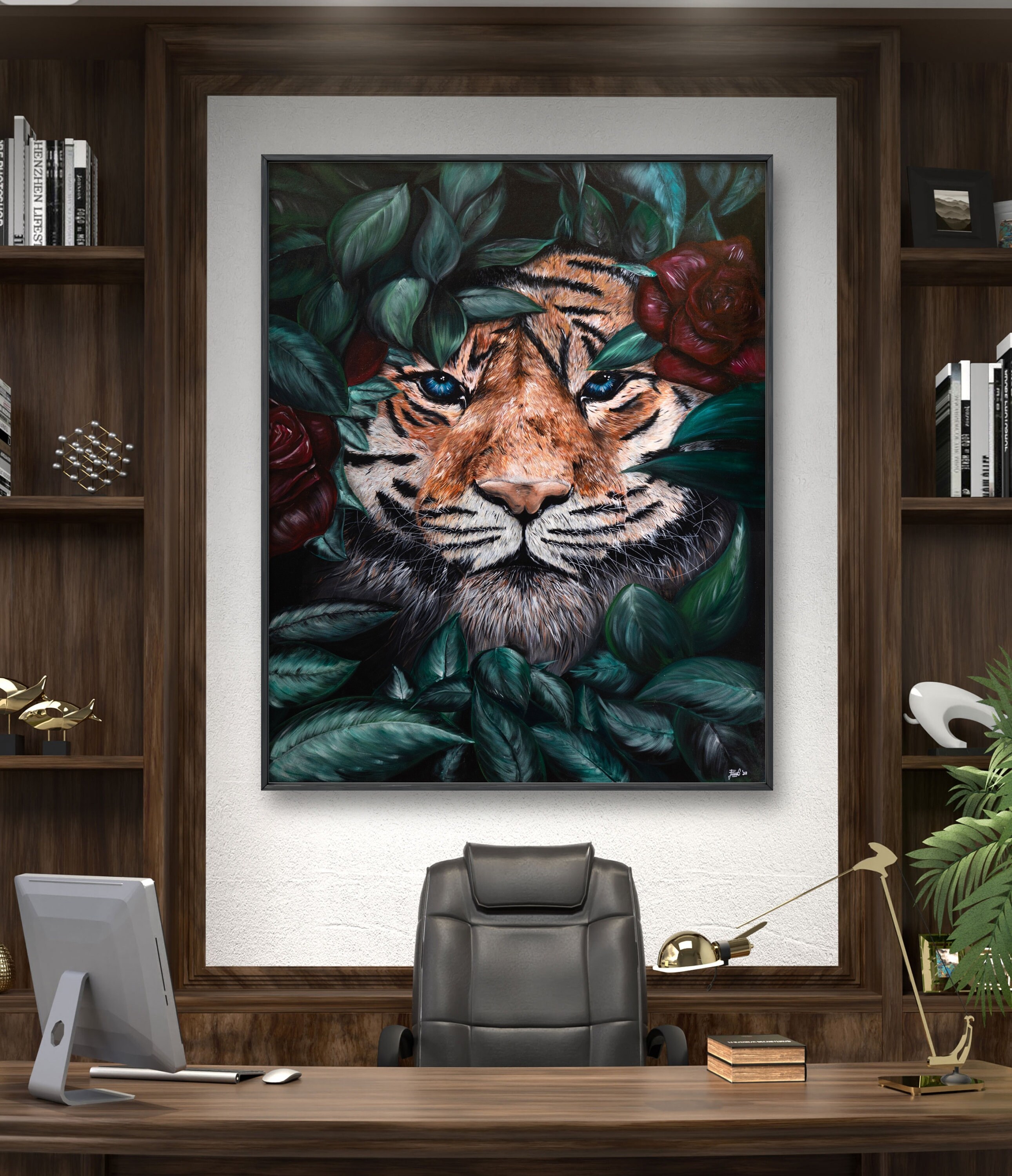 Colorful Realistic Tiger Poster Print Ideal for Decorating Any Home or ...