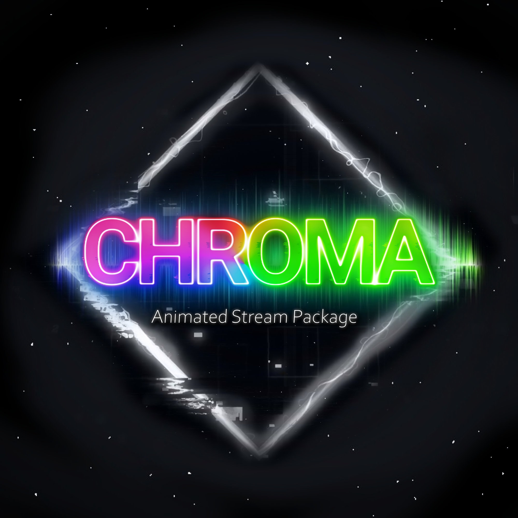 Chroma Animated Stream Package | Rainbow Aesthetic | Glow | Neon Theme | Livestream | Twitch ...