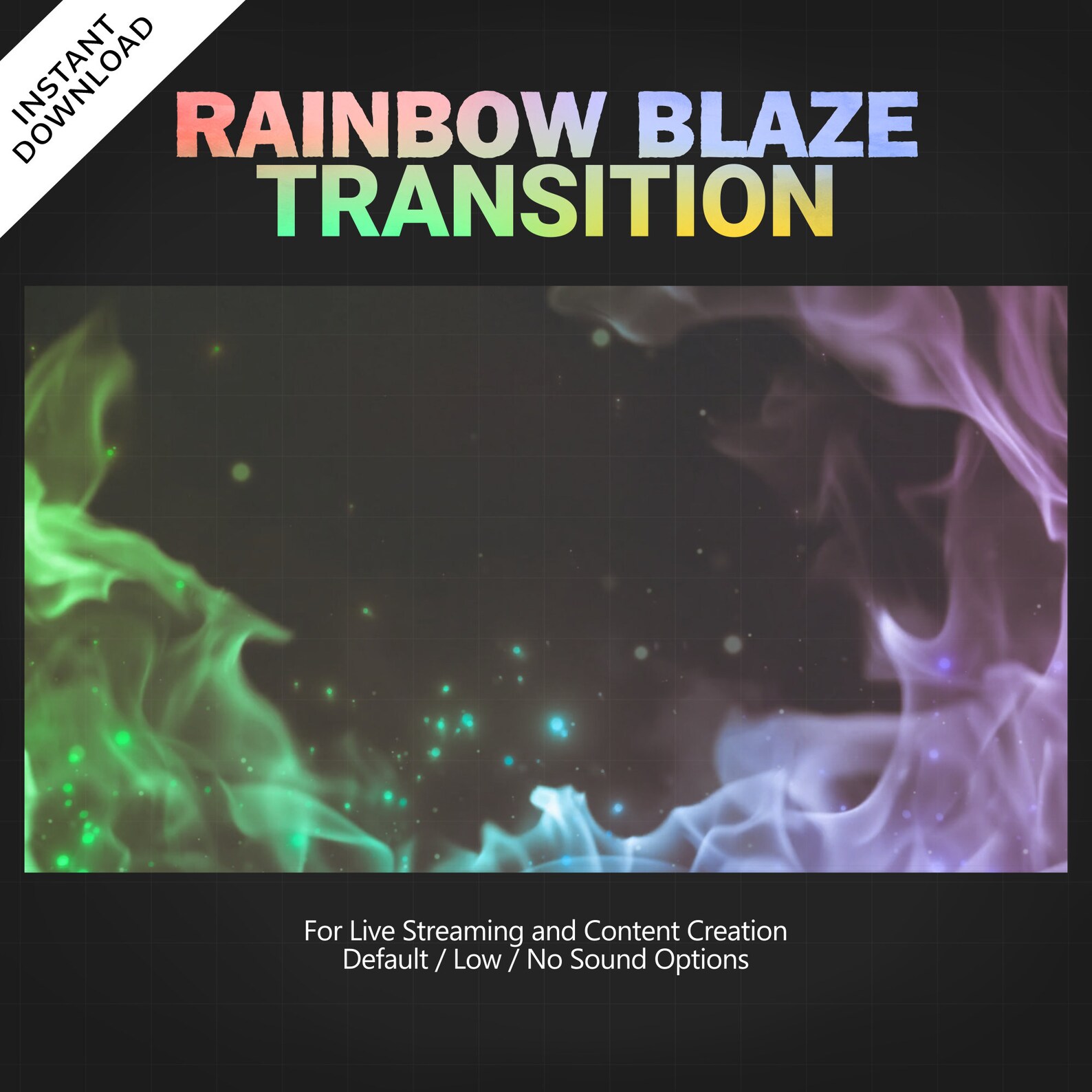 Rainbow Blaze Stream Transition | Fire Transition | Flame Effects ...