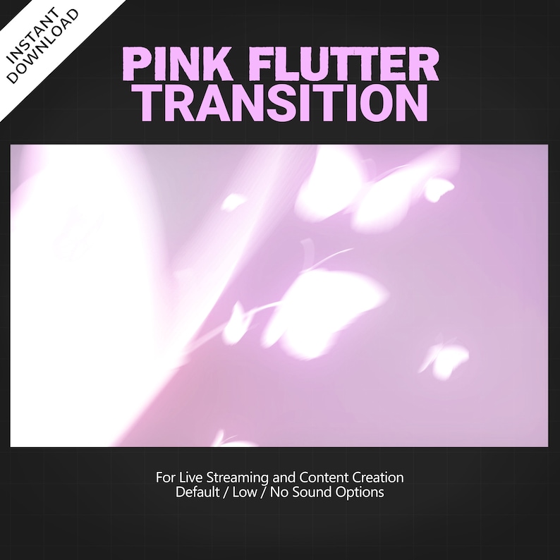 Pink Flutter Stream Transition | Butterfly Transition | Cute Effects ...