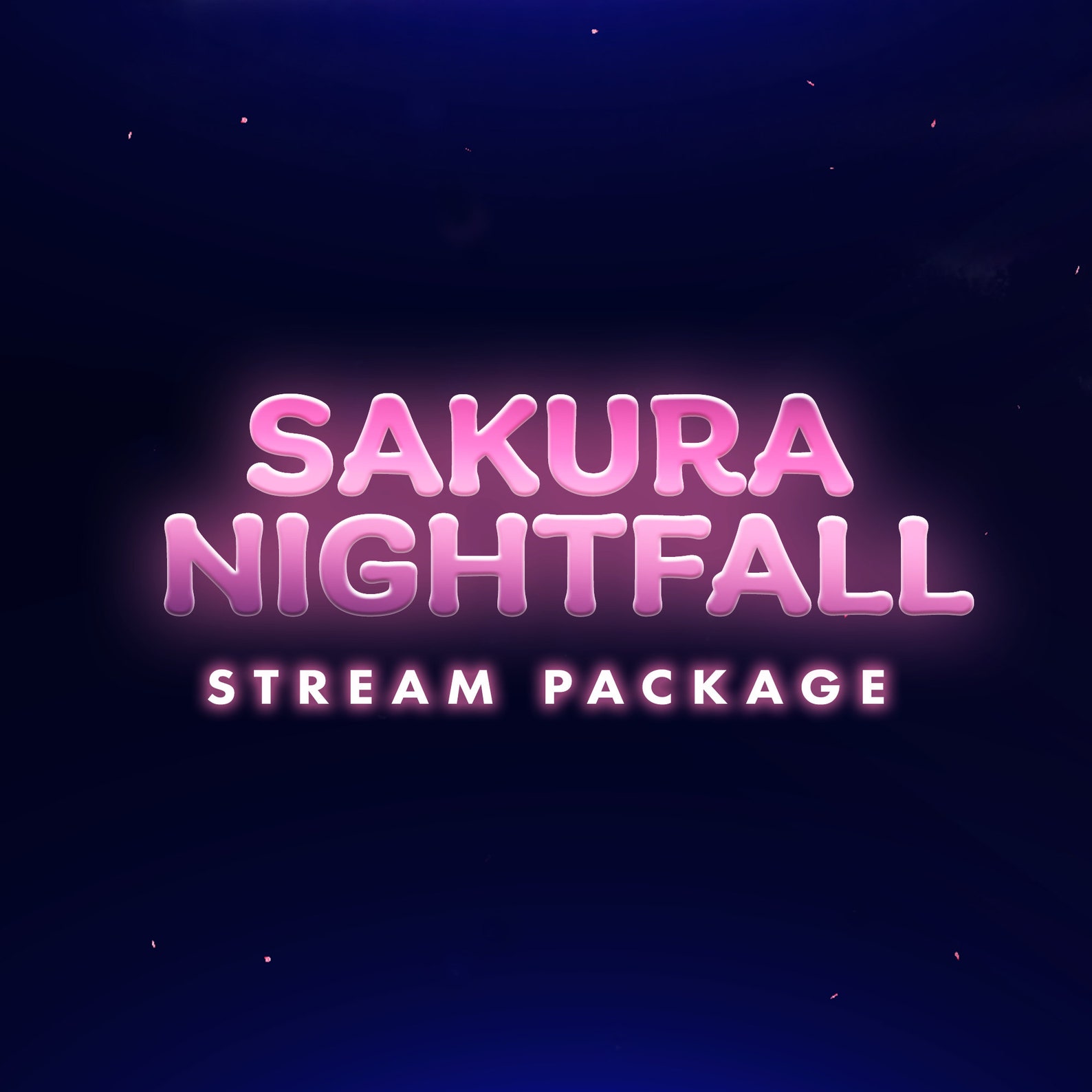 Sakura Nightfall Animated Stream Package/cherry Blossom Design/twitch ...